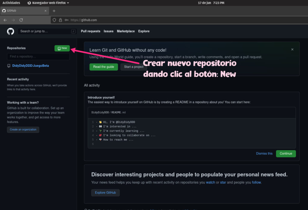¿Cómo crear un repositorio en GitHub desde Linux? | Ney