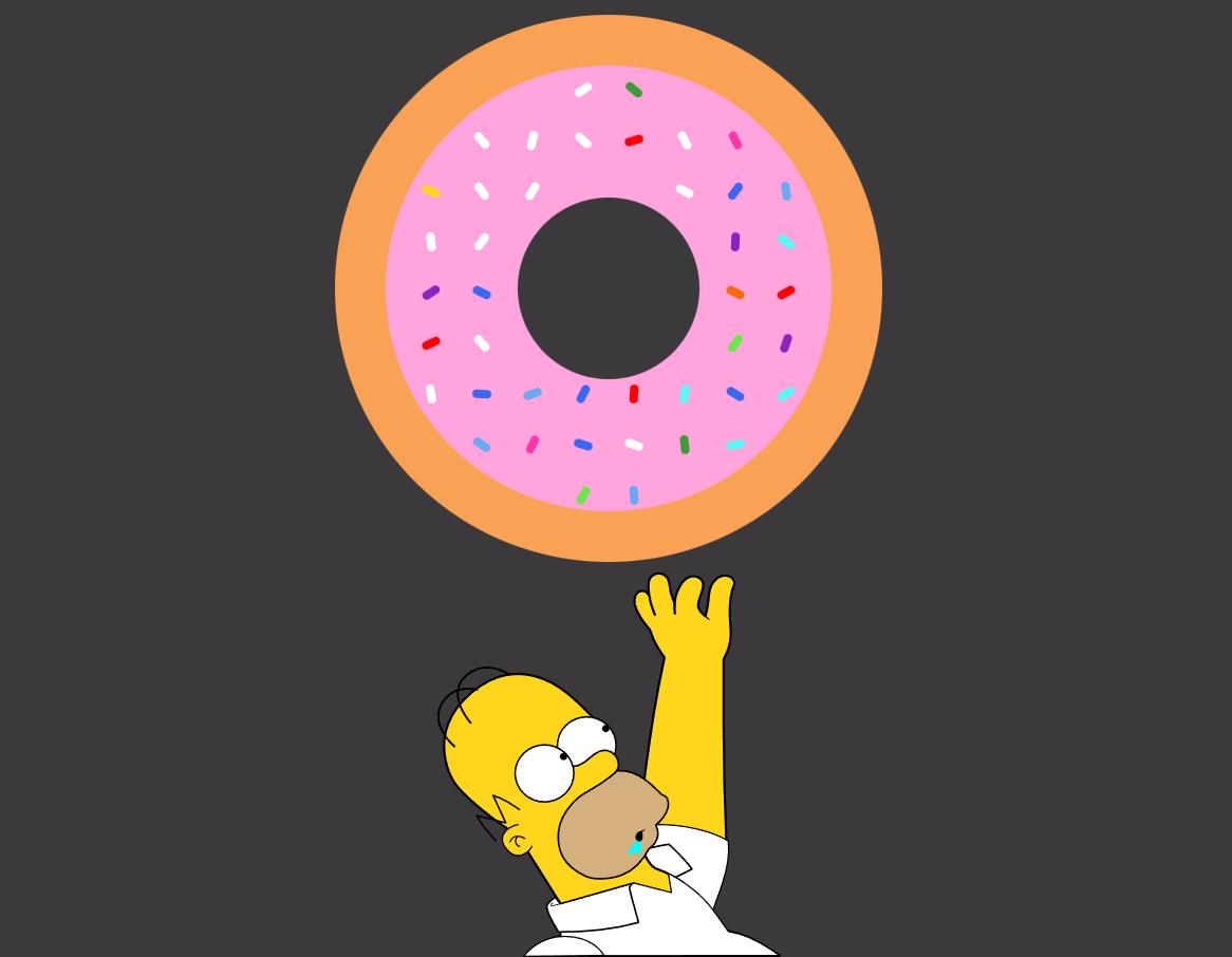 Homer Simpson And Donut Animación Css Ney