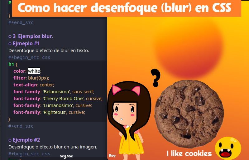 ¿Cómo hacer desenfoque blur? - CSS | Ney